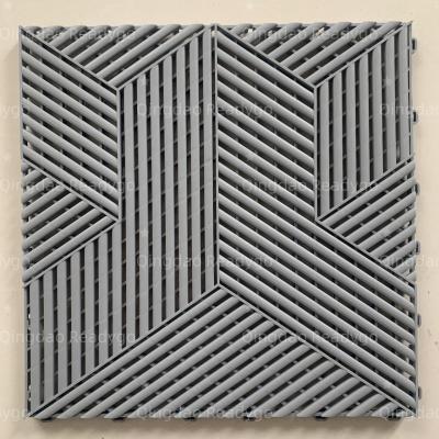 China Interlocking Waterproof Garage Floor Tiles in Black for sale