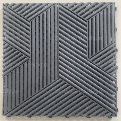China Workshop Grey Garage Floor Tiles Waterproof Interlocking Mats For Garage for sale