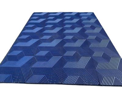 China 2500 Lbs Capacity 0.7 Inch Thick Black Garage Floor Tiles - 15.75x15.75 Inch Interlocking Polypropylene for sale