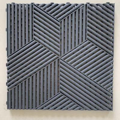 China Interlocking Grey Plastic Garage Floor Tiles for sale