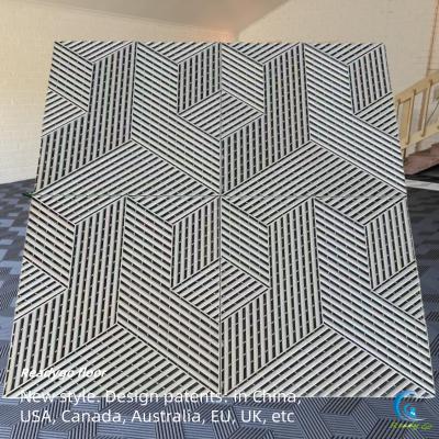 China 18mm Interlocking Epoxy Garage Flooring Tiles 400x400mm with Ribbed Surface - UV Resistant & Waterproof for sale