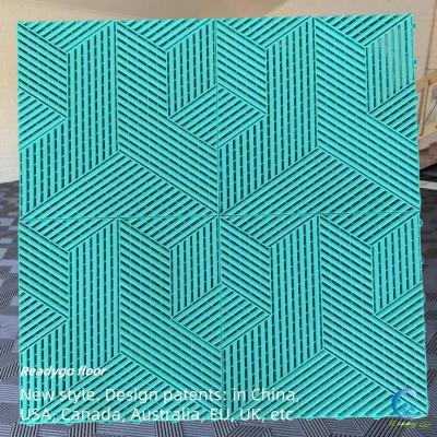 China Interlocking Garage Floor Tiles 0.7in Thick 25000lbs Load Capacity Polypropylene for sale