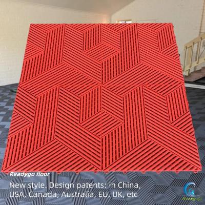 China Slip Resistant Epoxy Interlocking Garage Floor 400x400x18mm UV Resistant Easy Clean for sale