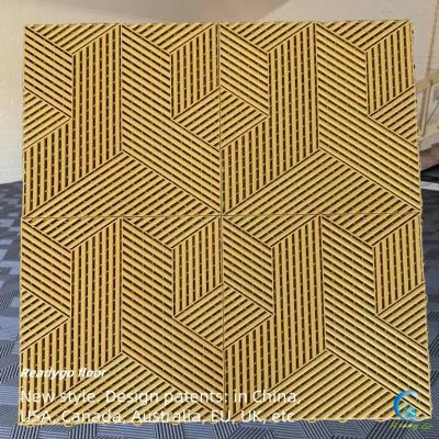 China 18mm Heavy Duty Interlocking Garage Floor Tiles 15.75x15.75 Inch Black Workshop Race Deck for sale