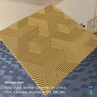 China Interlocking Garage Floor Tile 0.7in Thick 2500 Lbs Load Capacity Black 3D Surface for sale