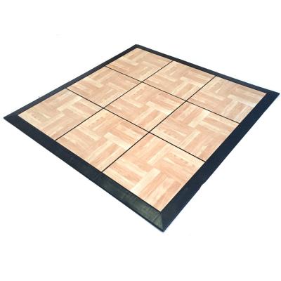China Waterproof Portable Dance Floor Tiles 300x300x12mm with Snap-Lock Interlocking System for Indoor/Outdoor Events for sale