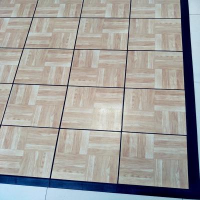 China 300x300mm Polypropylene Dance Floor Tiles - 12mm Thick Snap-Lock Interlocking System for Indoor/Outdoor Use for sale