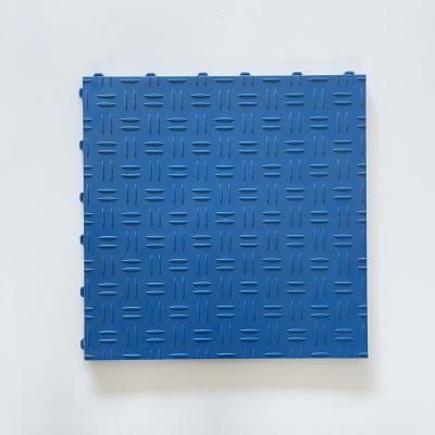 China OEM Diamond Tread Garage Tiles 400×400mm 18mm Thick 2500 lbs Capacity Interlocking Flooring for sale