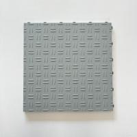 China 18mm Thick Interlocking Diamond Pattern Garage Floor Tiles - 400x400mm Polypropylene Heavy-Duty Flooring for sale