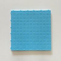 China 18mm Thick Interlocking Diamond Pattern Garage Floor Tiles - 400x400mm Polypropylene Heavy-Duty Flooring for sale