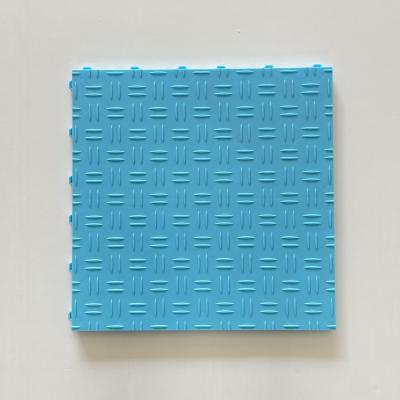 China 18mm PP Diamond Tread Garage Floor Tiles - Impact Resistant Interlocking Flooring with -22°F to 248°F Temperature Range for sale
