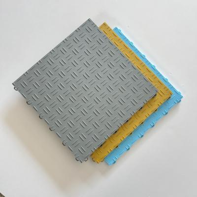 China PP Diamond Garage Floor Mat 2500 Lbs Capacity Polypropylene Interlocking Tiles for Garage and Workshop Flooring for sale