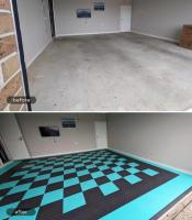 China 18mm Polypropylene Interlocking Garage Floor Tiles 400x400mm with 2500 lbs Load Capacity for sale