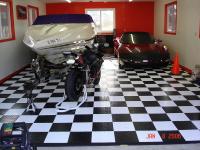 China 18mm Polypropylene Interlocking Garage Floor Tiles 400x400mm with 2500 lbs Load Capacity for sale