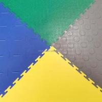 China OEM PVC Interlocking Garage Floor Tiles 498x498x6.5mm Textured Anti-Slip Surface for Workshop & Warehouse for sale