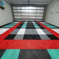 China Black Interlocking Garage Tile 15.75x15.75 Inch 25000 Lbs Load Capacity Heavy Duty Flooring for sale