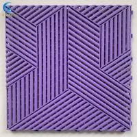 China 400 * 400 * 18 Mm Interlocking Garage Tile  High Quality 3D Cubic Pattern 620g for sale