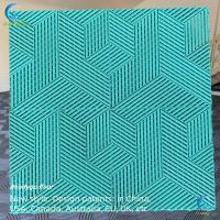 China Interlocking Garage Floor Tile 620g Click Installation 3D Cubic Pattern 400x400x18mm for sale