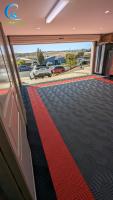 China Fire Resistant Interlocking Garage Floor Tiles 15.75x15.75 Inch 3D Cube Black 0.7 Inch Thickness for sale