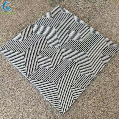 China Garage Floor Tile 400x400x18mm Heavy Duty PP Click Lock Tiles 30 Ton Load Capacity for sale