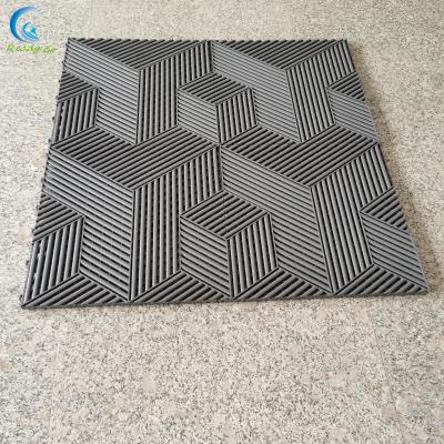 China Interlocking Garage Floor Tile 1.2 Lbs Each 25000 Lbs Load Capacity Heavy Duty 3D Cubic for sale