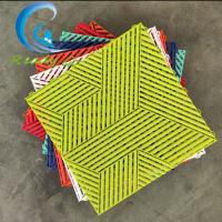 China Waterproof Interlocking Garage Floor Tile 15.75x15.75in 0.7in Thick Black 6.25 Tiles per Sqm for sale