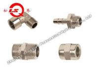 China Pressure Gauge Pneumatic Connectors Straight Through Brass Nickel Plated Fittings - ISO7241-2 Compliant for sale