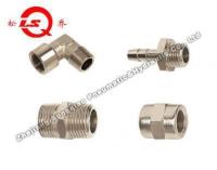 China Brass Knurling Nut Pneumatic Line Fittings with Nickel Plating - Multiple Size Options for Industrial Air Systems for sale