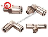 China JKH Series Push-In Pneumatic Couplings Nickel Plated 1/4