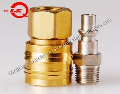 China LAO Swiss Type Air Quick Disconnect Couplings 1.0 MPa Steel Body for Restricted Space Applications for sale