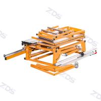 China Portable Small Mini Sliding Table Saw Machines 45 Degree Double Blade Panel 440v for sale
