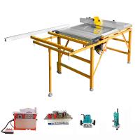China Double Blade Circular Slide Table Saw Woodworking Machinery Wood Panel 220V 2600w for sale