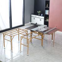 China Foldable Wood Saw Cutter Sliding Table Saw 5.4KW With Mobile Receiving Rack for sale