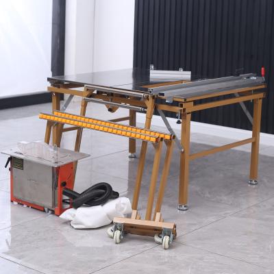 China 120*100cm Lightweight Portable Sliding Table Saw With Vacuum Cleaner for sale