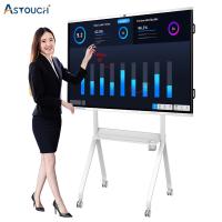 China Smart 75 Inch Interactive Whiteboard Infrared Flat Touch Panel for sale