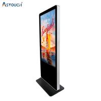 China 55 Inch Smart Free Standing Digital Poster Display Screen With IR Touch Technology for sale
