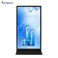China 65 Inch Free Standing Digital Poster Display Screen With IR Touch Technology for sale