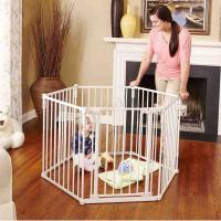 China Multiscene White Foldable Baby Playpen Extendable With Automatic Lock for sale