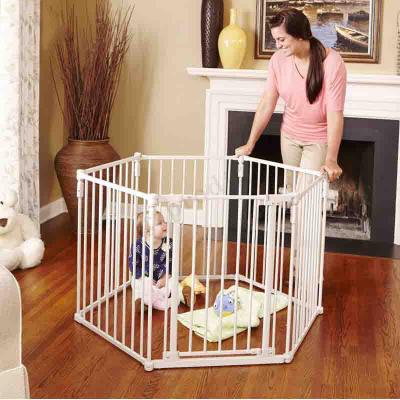 China Childproof Metal Foldable Baby Playpen Iron PP Material Multipurpose for sale