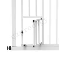 China White Wall Mounted Easy Installation Pet Friendly Baby Metal Gate For Stair Protection for sale