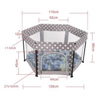 China Multifunctional Portable Metal Fabric Baby Playard Folding Travel Playpen Indoor and Outdoor Use for sale
