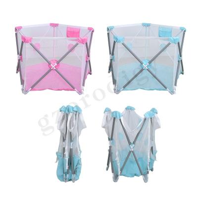 China Multiscene Travel Portable Baby Playard With Stainless Steel Tube for sale