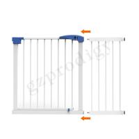 China 11.85 Inch Extendable Baby Gate , Ecofreindly Metal Dog Gate For Stairs for sale