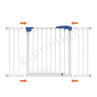 China Prodigy Expandable Multiscene Baby Metal Gate 20x76.5cm White Color No Drilling for sale