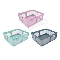China Prodigy 2.2m Square Large Baby Playpen Breathable Indoor Baby Play Yard Portable Baby Playard for sale