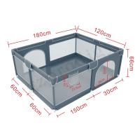China Prodigy 2.2m Square Large Baby Playpen Breathable Indoor Baby Play Yard Portable Baby Playard for sale