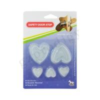 China Transparent Clear Plastic Door Wedge Nontoxic Odorless Heart Shape Plastic Door Wedge for sale