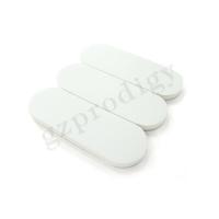 China Prodigy EVA+PU Strip Shape White Quiet And Shock Absorbent Wall Bumper Door Stop for sale