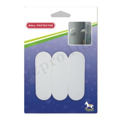 China Prodigy EVA+PU Strip Shape White Quiet And Shock Absorbent Wall Bumper Door Stop for sale
