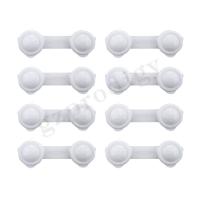 China Multi-purpose Adhesive Plastic Baby Safety Lock White Cabinet Drawer Latch for sale
